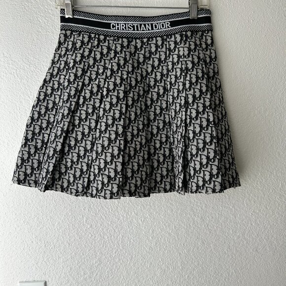 Dior | Skirts | Christian Dior Monogramed Black Grey Mini Skort Nwt ...